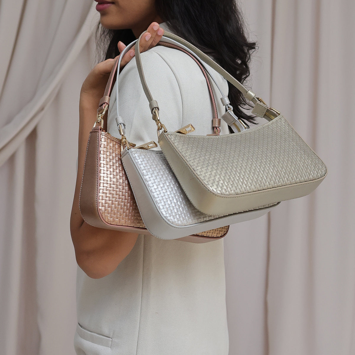CA 1571 - SHOULDER BAG - METALLIC COPPER – Calonge