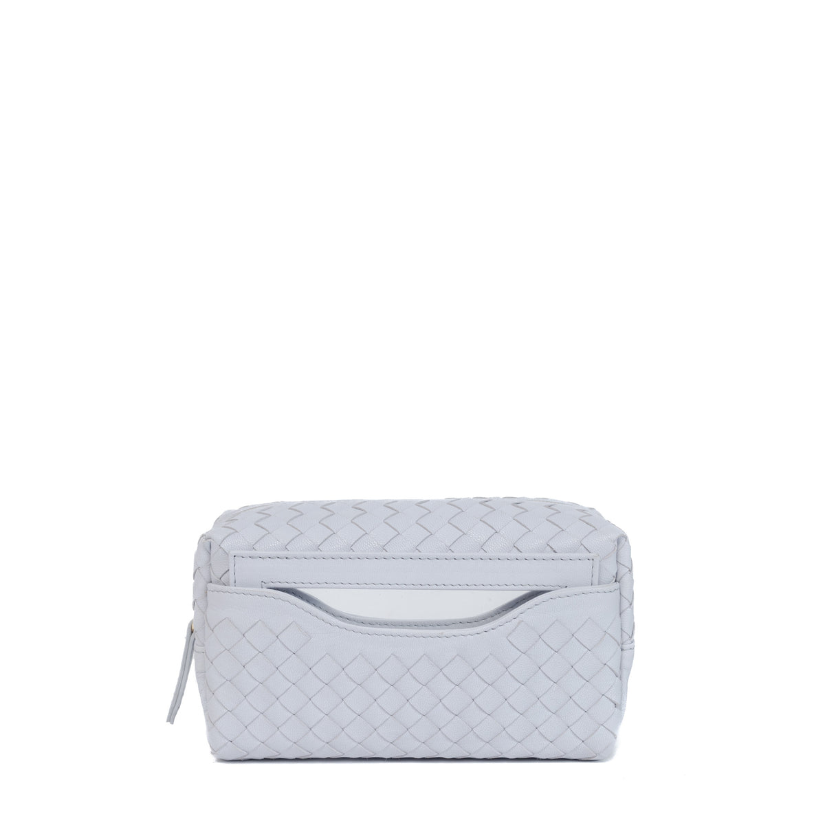 Buy Woven Pastel Blue Leather Cosmetic Pouch - Calonge
